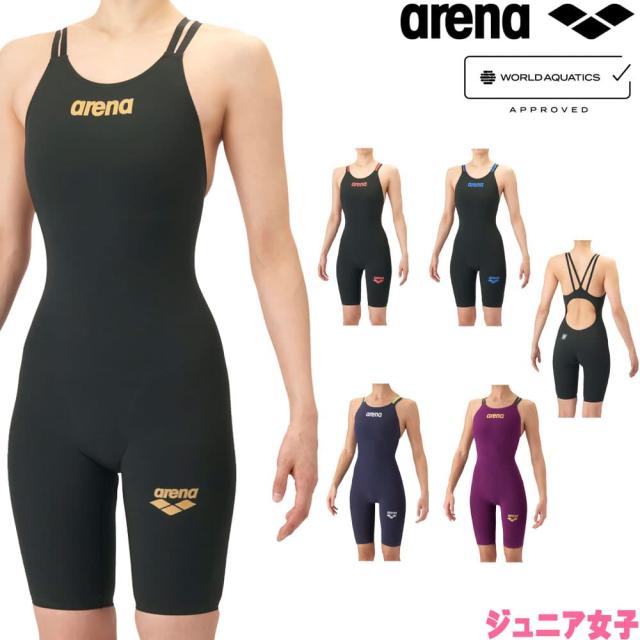 アリーナ ARENA 競泳水着 ジュニア女子 WA承認モデル ダブルストラップ AQUAFORCE FUSION-ONE レーシングワンピーススパッツ オープンバック ハーフレッグ オールインワン 2026年春夏モデル AS6SRC11G fina マーク あり
