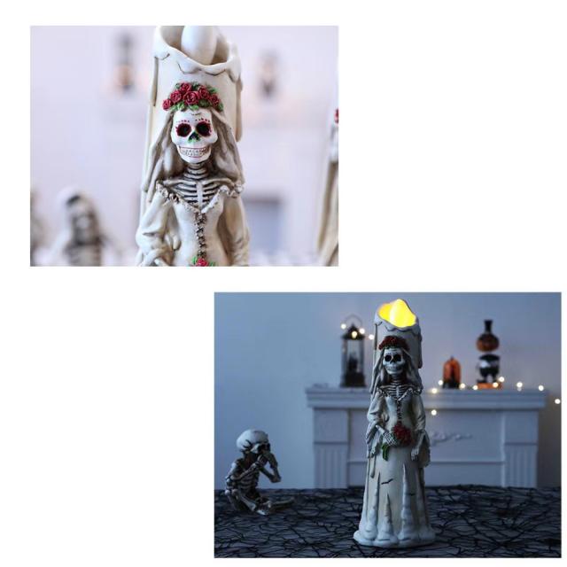 骸骨 スケルトン ウェディング 新郎 新婦 セット 結婚 蝋燭 キャンドル