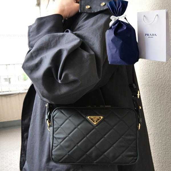 【新品 正規品 送料無料 ギフト包装無料】PRADA プラダ 国内発 トライアングルロゴ ショルダーバッグ 1BH089_2DYC_F0002 レディース 女性 ギフト プレゼント 誕生日 お ...