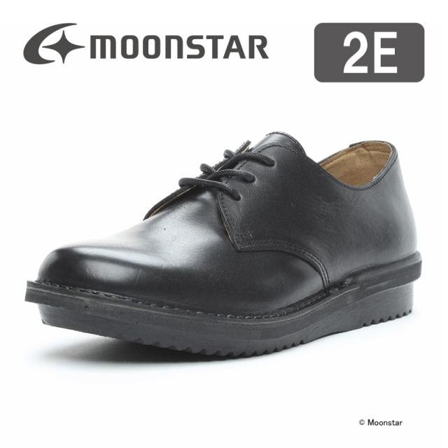 送料無料 ムーンスター メンズ コンフォート シューズ スニーカー SLM3ハトメ ブラック moonstar SLOWFACTORY 2E 日本製 国産 本革 革靴 天然皮革 撥水 父の日