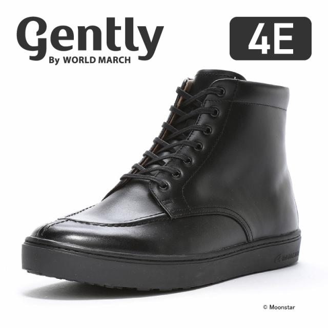 送料無料 ムーンスターワールドマーチ ジェントリー メンズ ウィンターブーツ 革靴 日本製 GE110VG ブラック ショートブーツ 幅広4E 透湿防水 カジュアルシューズ ビジネス スニーカー 防滑 gently スノーブーツ