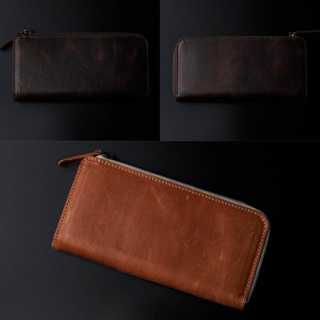 L字ファスナー 長財布 国産 本革 ホースレザー 馬革 レザー 財布 革