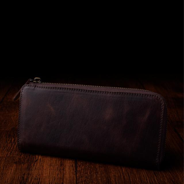 L字ファスナー 長財布 国産 本革 ホースレザー 馬革 レザー 財布 革