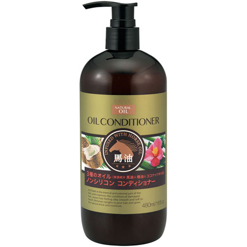 送料無料  熊野油脂 ディブ 3種のオイル コンディショナー (馬油・椿油・ココナッツオイル) 本体 480ml 20本セット 【ケース販売】