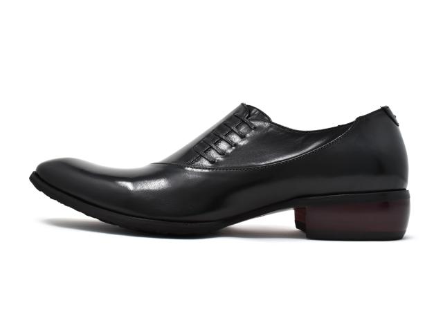 Bump N Grind メンズ ビジネスシューズ スリッポン 本革 ロングノーズ