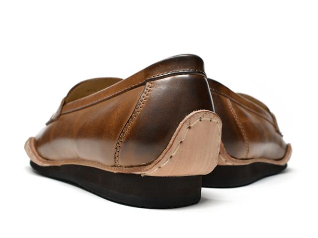 ローファー メンズ スリッポン 本革 革靴 レザー 茶色 紺色 スリー