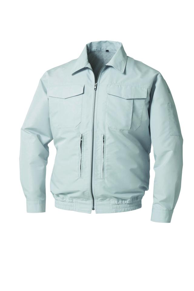 【メーカー直送・代引不可】【空調服】　スペーサー一体型長袖ブルゾン（ウェア、専用インナースペーサー） シルバー 4L [KU92130K30S6]