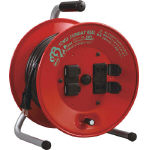 【送料無料！電工ドラム(コードリール)が格安特価】ハタヤ トクサンデーリール 単相100V 20m 円盤（レッド） D20R [370 ...