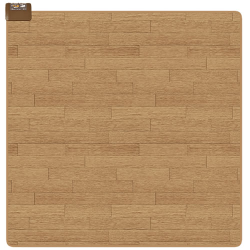 広電【防水素材】電気カーペット 2畳相当 フローリング調（ライトベージュ） 約176×176cm CWC201H-CW【消費電力480W】