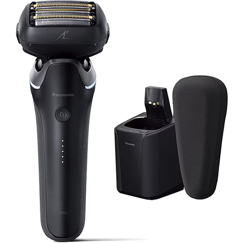 パナソニック【Panasonic】メンズシェーバー LAMDASH PRO6 （ラムダッシュ プロ6） クラフトブラック 6枚刃 全自動洗浄充電器・セミハードケース付 ES-L670U-K【ハイグレードモデル お風呂でも剃れる】光るラムダッシュAIナビ搭載