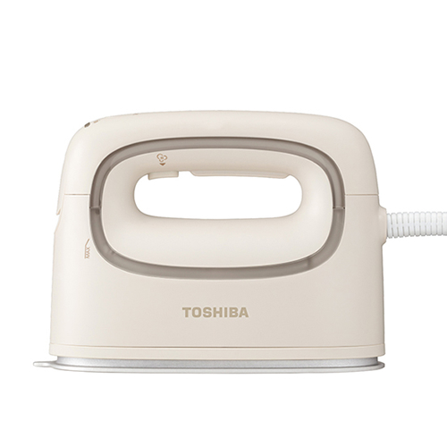 東芝【TOSHIBA】コード付き衣類スチーマー ベージュ La・Coo-S（ラク—エス） パワフル連続スチーム TAS-V70-N【すばやい立ち上がり】