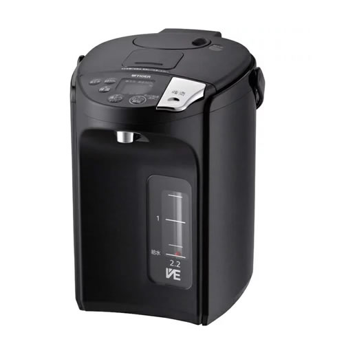 タイガー【キッチン家電】電気ポット 2.2L 蒸気レスVE電気まほうびん アーバンブラック PIS-G220KE【PIS-G220-KE】