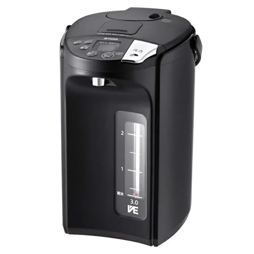 タイガー【キッチン家電】電気ポット 3L 蒸気レスVE電気まほうびん アーバンブラック PIS-G300KE【PIS-G300-KE】