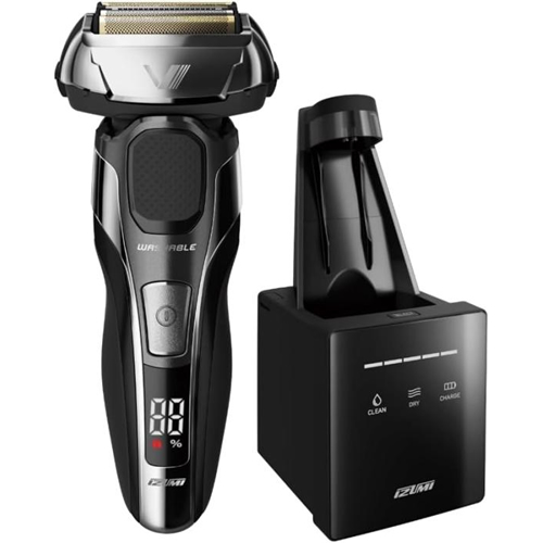 マクセルイズミ【maxell】往復式メンズシェーバー Z-DRIVE 4枚刃 シルバー 洗浄器付き 本体丸洗い可能 IZF-V979-S-EA【ハイエンドシリーズ】