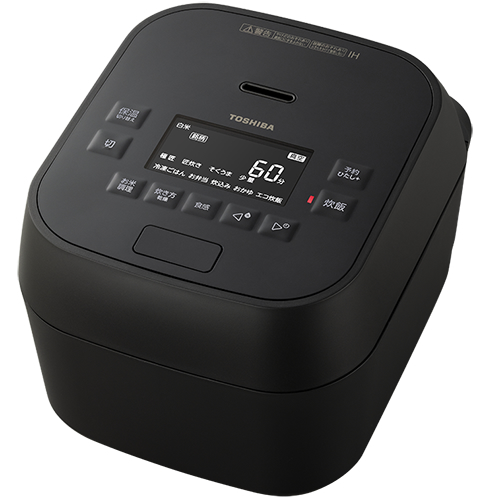 東芝【TOSHIBA】5.5合炊き 真空圧力IHジャー炊飯器 グランブラック 炎匠炊き しゃもじ・軽量カップ付き RC-10MGX-K【備長炭かまど丸釜】