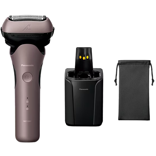 パナソニック【Panasonic】メンズシェーバー ラムダッシュ 3枚刃 ブラウンゴールド 全自動洗浄充電器 LAMDASH ES-L381W-N【お風呂でも剃れる】