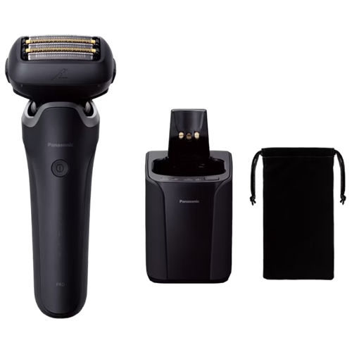 パナソニック【Panasonic】メンズシェーバー ラムダッシュPRO 5枚刃 マットブラック 全自動洗浄充電器 LAMDASH ES-L571D-K【充電中でも剃れる】