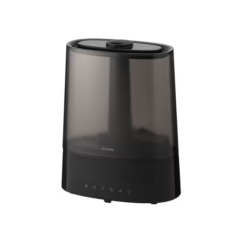 アイリスオーヤマ【IRIS】上給水超音波ハイブリッド加湿器 ブラック 2WAY給水 タンク容量6L AHM-HUT55A-B【木造9畳／洋室15畳】