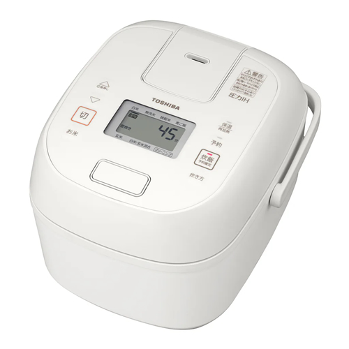 東芝【TOSHIBA】3.5合炊き 圧力IHジャー炊飯器 ミルキーホワイト 炎匠炊き コンパクト RC-6PXX-W【備長炭ダイヤモンド釜】
