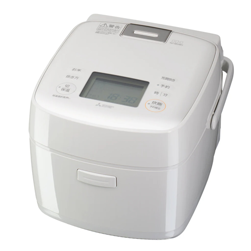 三菱【MITSUBISHI】3.5合炊き IHジャー炊飯器 白亜麻（しろあま） 少量炊きモデル NJ-SE06H-W【備長炭コート 炭炊釜】