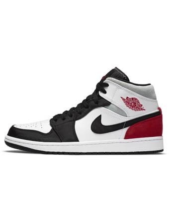 バスケットシューズ バッシュ スニーカー   ジョーダン Jordan Air Jordan 1 Mid SE Wht/Blk