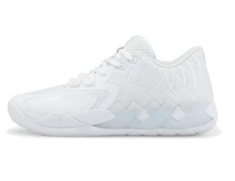 バスケットシューズ バッシュ  ラメロボール  プーマ Puma MB.01 Team Lo White/Silver