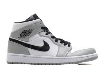 バスケットシューズ バッシュ スニーカー   ジョーダン Jordan Air Jordan 1 Mid  SMOKE GRA