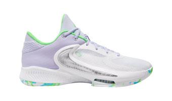 バスケットシューズ バッシュ  フリーク  ナイキ Nike Zoom Freak 4  White/purple/green