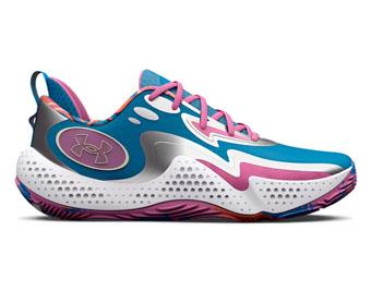 バスケットシューズ バッシュ   アンダーアーマー UnderArmour Spawn 5 Blue / Pink Edg