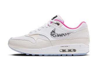シューズ スニーカー ランニング   ナイキ Nike Air Max 1 Unlock White/Pink   ランニング