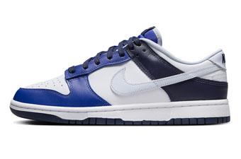 バスケットシューズ バッシュ スニーカー   ナイキ Nike Dunk Low White/Blue/Navy   ストリー