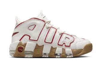 バスケットシューズ バッシュ スニーカー   ナイキ Nike Wmns Air More Uptempo W White/R