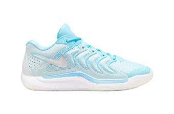 バスケットシューズ バッシュ   ナイキ Nike KD 17　Christmas Aqua Blue/White