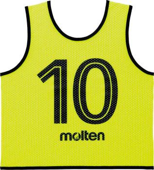 バスケットノースリーブ　タンクトップ ジュニア キッズ   モルテン Molten ゲームベストジュニア10枚セット（番号2〜