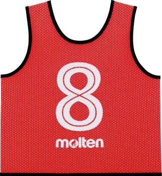 バスケットノースリーブ　タンクトップ ジュニア キッズ   モルテン Molten ゲームベストジュニア10枚セット（番号2〜