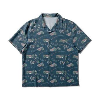 バスケットTシャツ ウェア   アクター AKTR ALOHA SHIRTS NAVY   ストリート 【MEN'S】