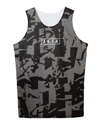 バスケットノースリーブ　タンクトップ ウェア   アクター AKTR CUT-UP CAMO REVERSIBLE TANK