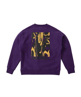 バスケットスウェット ウェア  秋冬物 アクター AKTR WILD-CARD SWEAT CREW NECK PURPLE