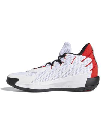 バスケットシューズ バッシュ アデイダス Adidas Dame 7 White/Core