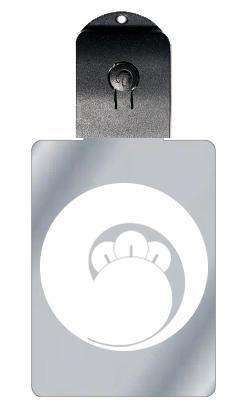 光るキーホルダー 家紋シリーズ 右一つ丁子巴 （みぎひとつちょうじともえ） USB充電 バッグチャーム LEDライト 夜道 交通安全 防犯 ...