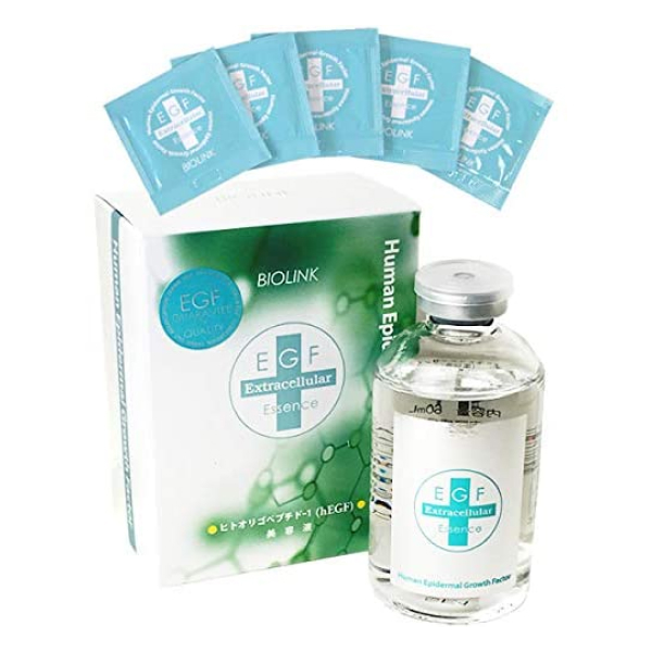 EGF スキンケア 60ml＋分包5枚付きセット BIOLINK 美容液 送料無料 EGFエクストラエッセンス 美容 ヒトオリゴペプチド ヒアルロン酸 コラーゲン エイジングケア