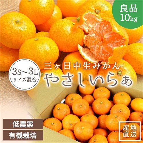 良品 低農薬 有機栽培 三ヶ日 中生 みかん 10kg 送料無料 南柑 やさしいらぁ 3S 〜 3L サイズ不揃い 特別栽培 オーガニック 有機肥料 減 の通販はau PAY マーケット ...