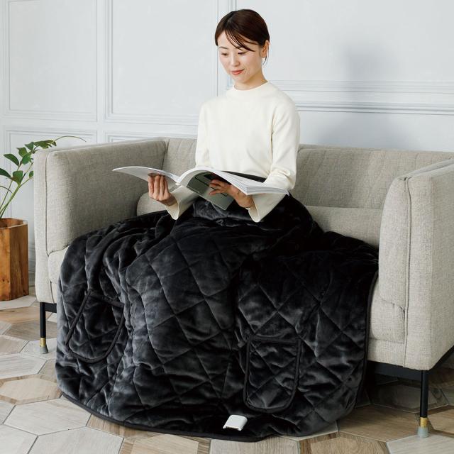 C:NET シーネット フランネル電気ブランケット グレー CDMP307GY