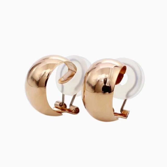 18金 K18 K18PG ピンクゴールド イヤリング イヤークリップ クリップ シリコン リングタイプ シンプル 華奢 両耳 軽い 軽量 可愛い レディース レディースアクセサリー ...