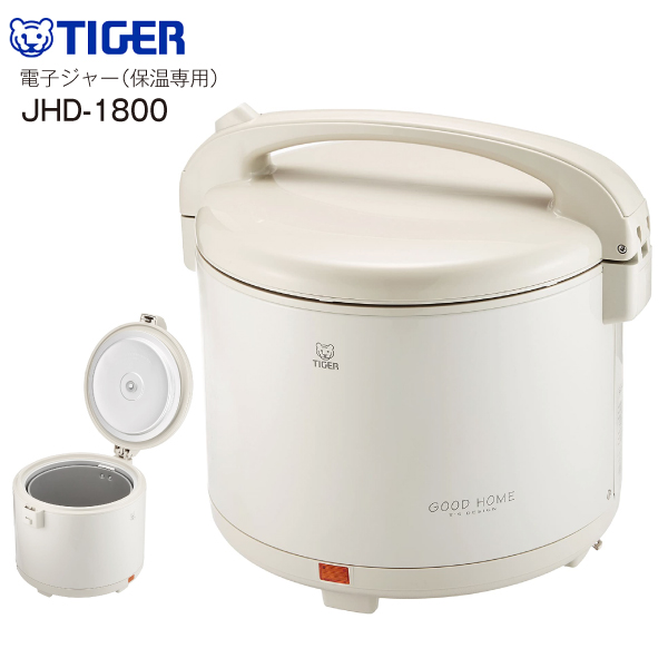 JHD-1800HD TIGER 保温専用 タイガー電子ジャー 保温ジャー 炊きたて 1升 マイルドグレー JHD-1800-HDの通販はau ...