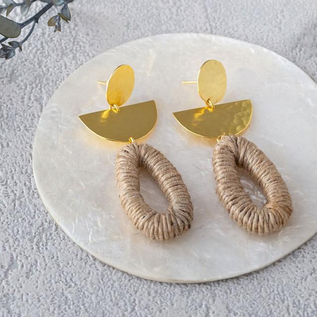 ピアス 真鍮 ジュート ゴールド アクセサリー レディース キャッチ エスニック 揺れる ファッション 大人 大ぶり エレガント 34458の ...