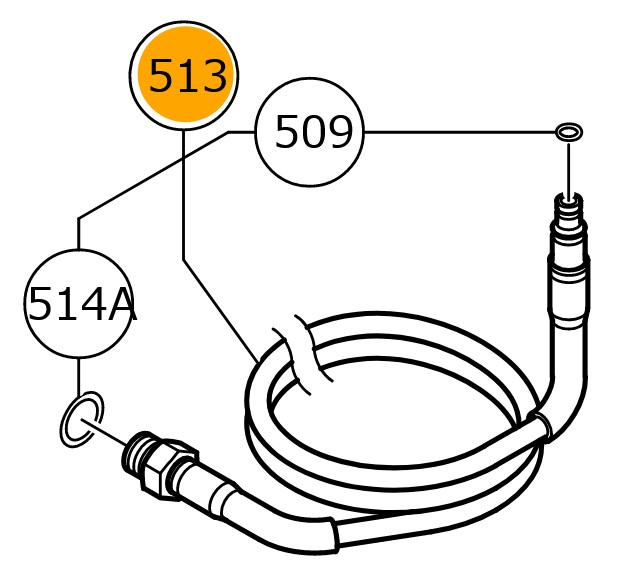 HiKOKI(ハイコーキ) AW18DBL(SA)用 交換用 ソフトホース（Ｎ）組（５０９，５１４Ａ含む）（ＳＡ）用 375342