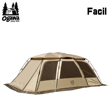ogawa キャンパル テント ツールームテント 2ルームテント 3〜4人用 ドーム型 ファミリーテント アウトドア キャンプ CAMPAL JAPAN テント 3〜4人用 ファシル 2737