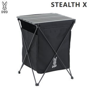 DOD ゴミ箱 ごみ箱 ダストボックス テーブル機能 蛇腹式テーブルトップ 持ち運び キャリーバッグ ソロキャンプ ツーリングキャンプ アウトドア ステルスエックス GM1-450 ブラック