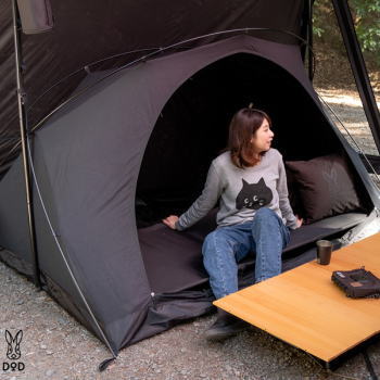 DOD テント 自立式 インナーテント 自立式テント カンガルースタイル専用 コットン素材 フカヅメ構造 設置しやすい ペグ付属 アウトドア キャンプ フカヅメカンガルーテントS T2-839-BK